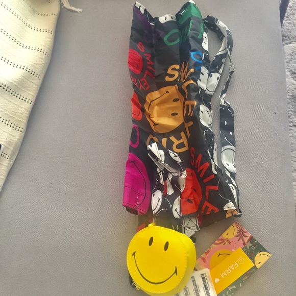 FARM Rio | Bags | Farm Rio Mixed Smiley Rio Tote | Poshmark
